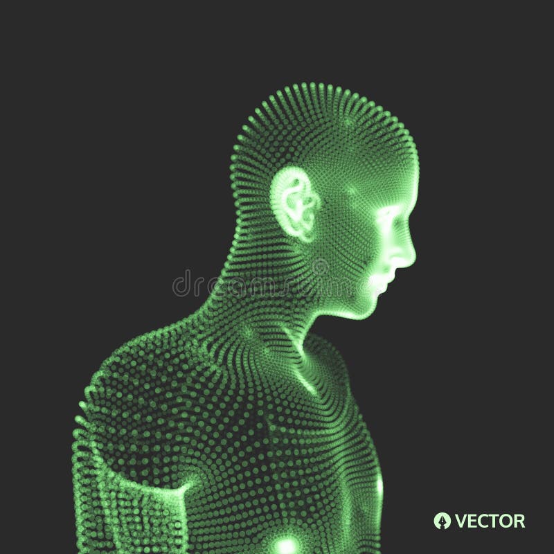 3d Model of Man. Human Body. Design Element Stock Illustration ...
