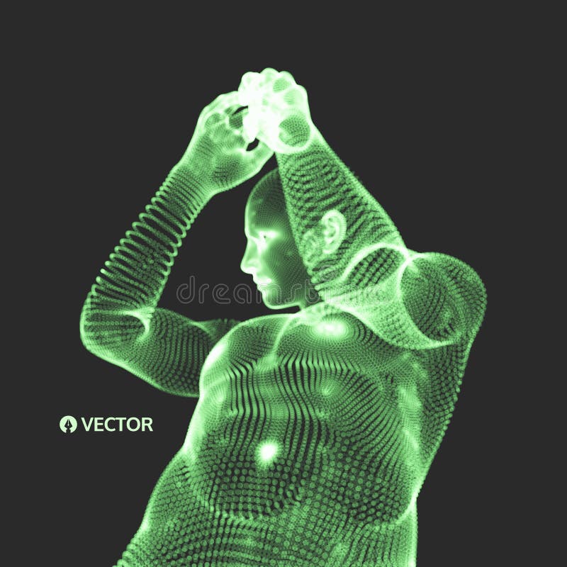 3d Model of Man. Human Body. Design Element Stock Illustration ...