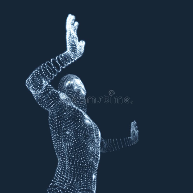 3D Model of Man. Human Body. Design Element Stock Vector - Illustration ...