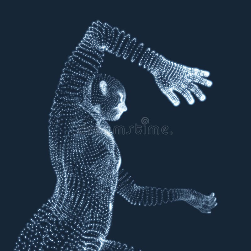 3D Model of Man. Human Body. Design Element Stock Vector - Illustration ...