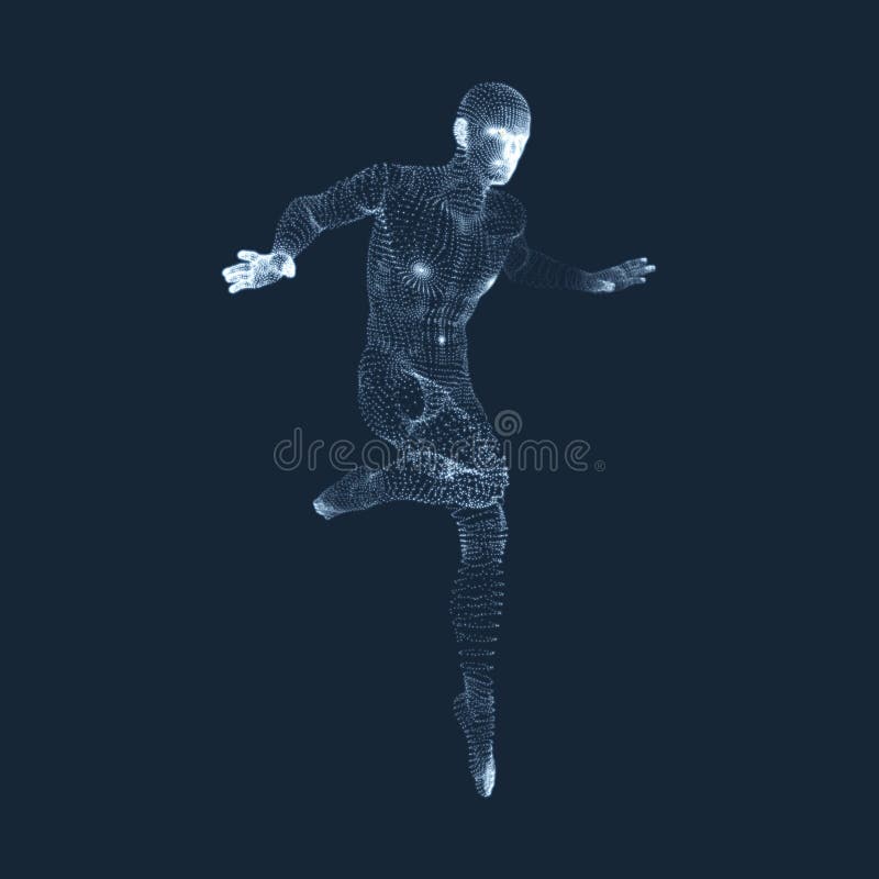 3D Model of Man. Human Body. Design Element Stock Vector - Illustration ...