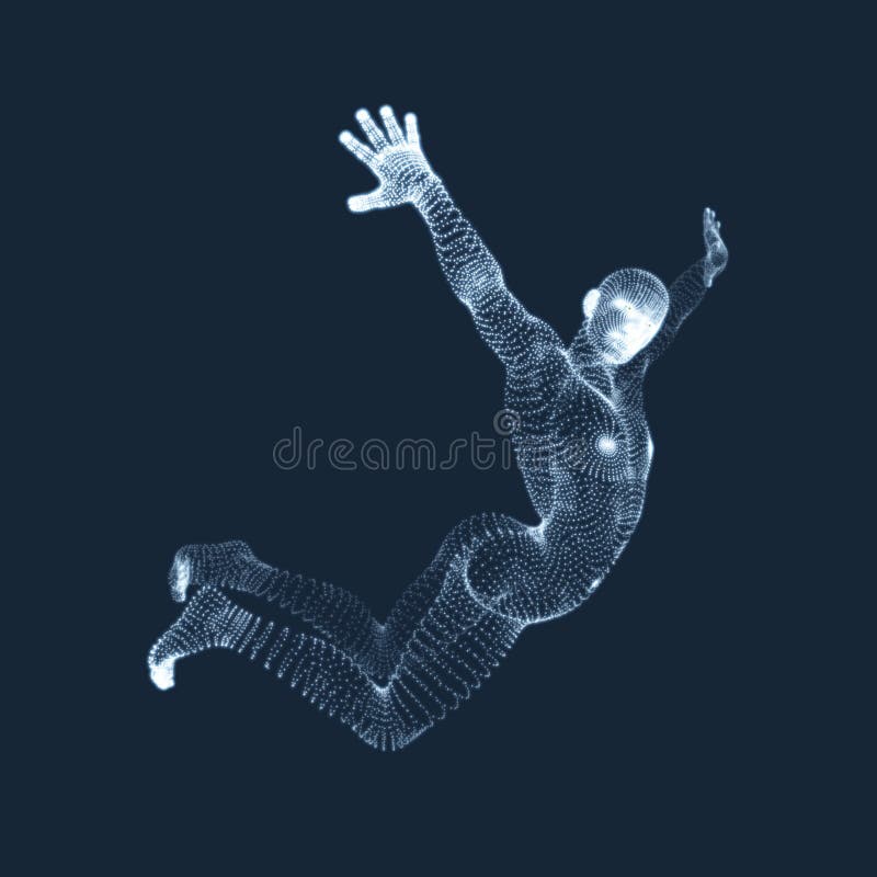 3D Model of Man. Human Body. Design Element Stock Vector - Illustration ...