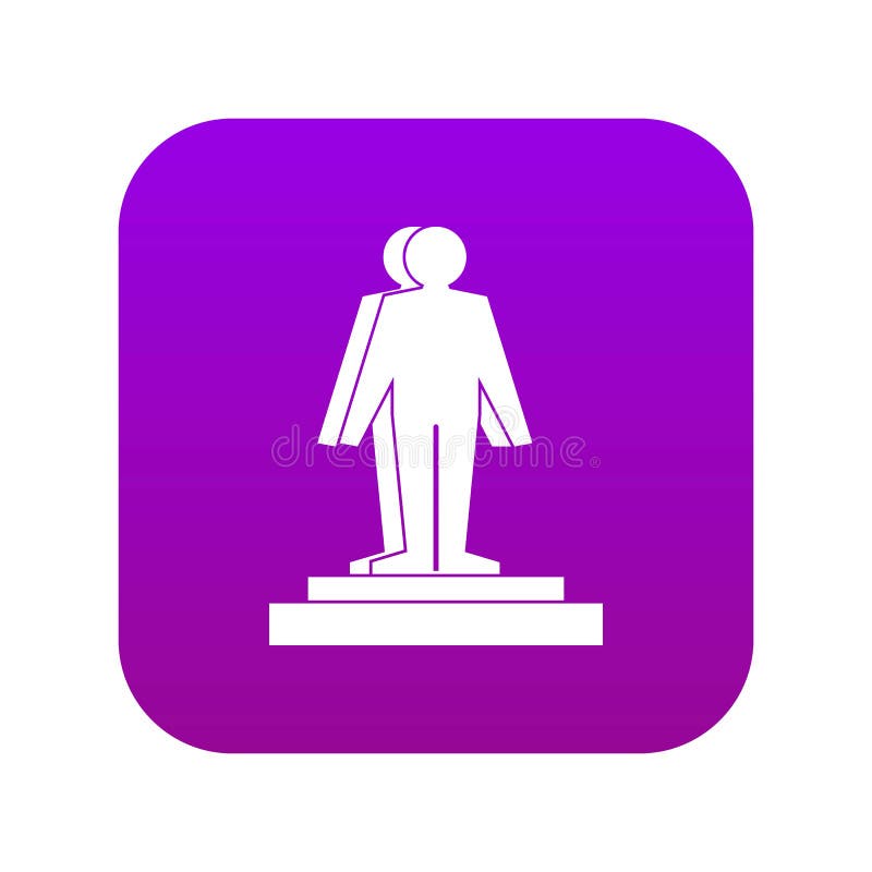 3d Model of a Man Icon Digital Purple Stock Vector - Illustration of ...