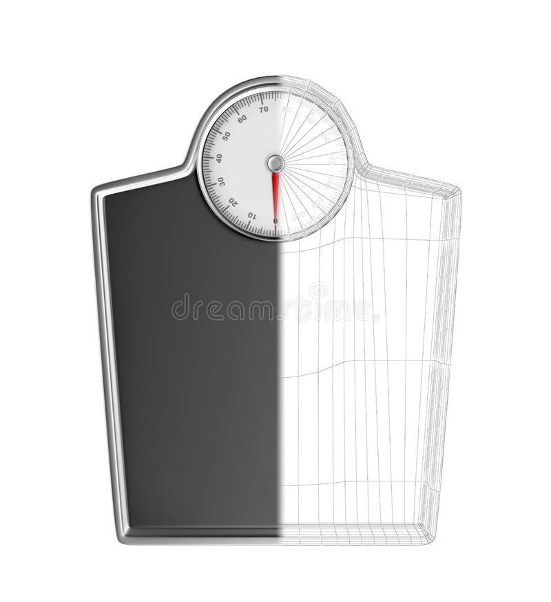 3D Model of Mechanical Weighing Scale Stock Illustration - Illustration ...