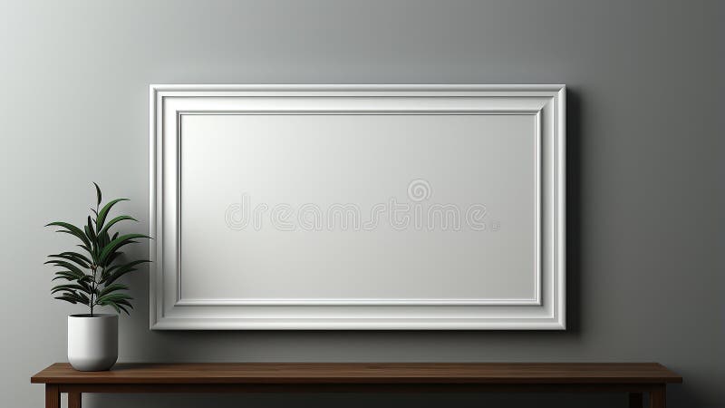 3d Model Mockup of an Empty Painting Frame for Ads and Prints ...
