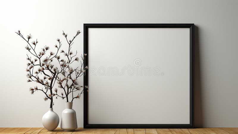 3d Model Mockup of an Empty Painting Frame for Ads and Prints ...