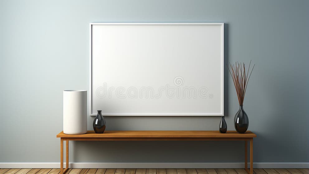 3d Model Mockup of an Empty Painting Frame for Ads and Prints ...