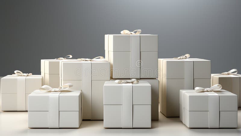 3D Model Mockup Gift Box Ads and Prints - Generative AI Stock ...