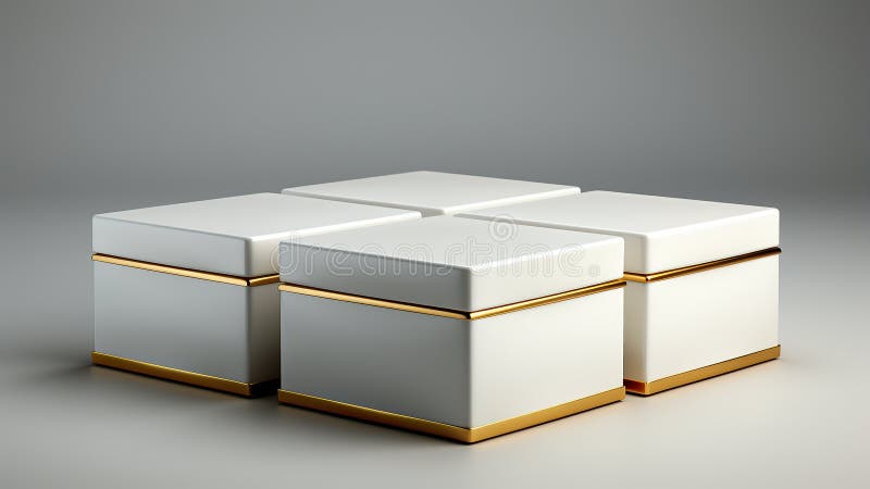 3D Model Mockup Gift Box Ads and Prints - Generative AI Stock ...