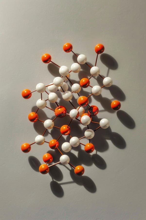 3D Model of Molecular Structure Stock Photo - Image of structural ...