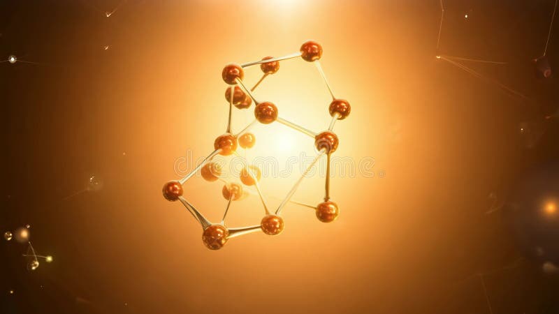 A 3D Model of a Molecule with Metallic, Reflective Surfaces ...