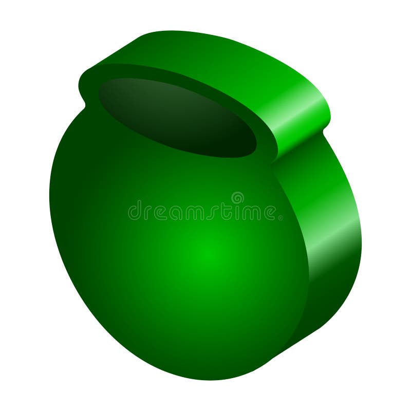 3d model of a money pot stock vector. Illustration of patrick - 108191587