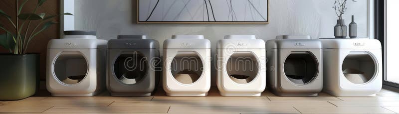 3D Model of Motionactivated and Handsfree Operation Litter Boxes Stock ...