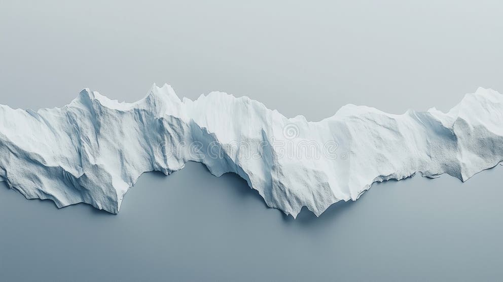 A 3D Model of a Mountain Range with Sharp Peaks and Ridges Stock ...