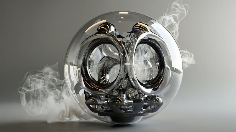 3D Model of Multichamber Glass Hubblebubble with Smoke Filtration Stock ...
