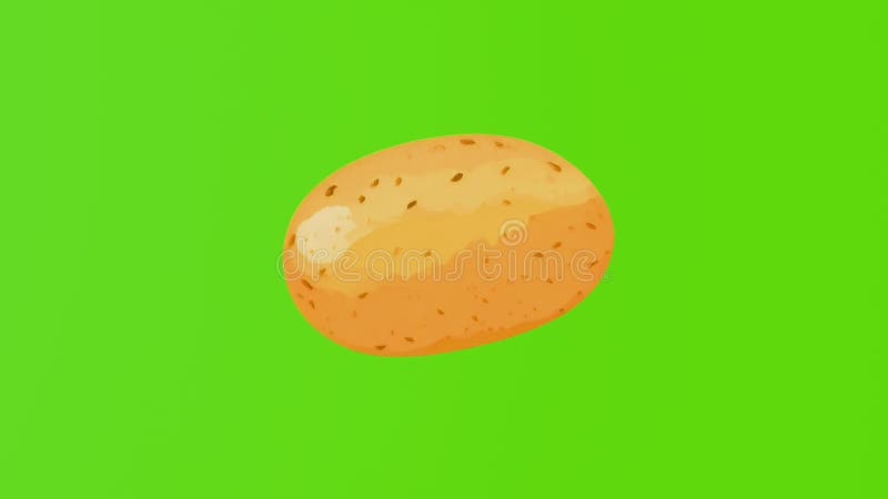 2d Model of New Potatoes Isolated on a Green Screen Stock Video - Video ...