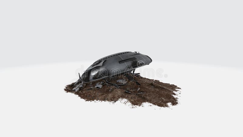 3d Model of Nlo Who is Down Stock Illustration - Illustration of ...