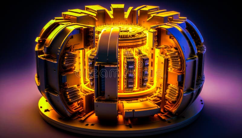 3d Model of Nuclear Reactor. Generative AI Stock Illustration ...