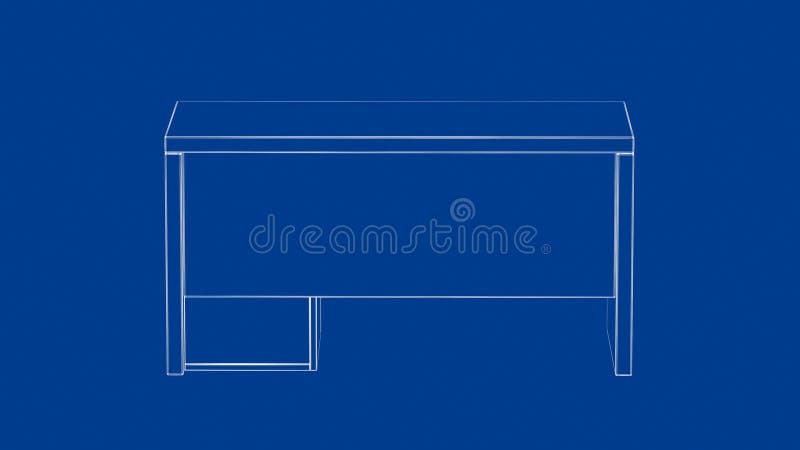 3d model of office desk stock footage. Video of wireframe - 228495254