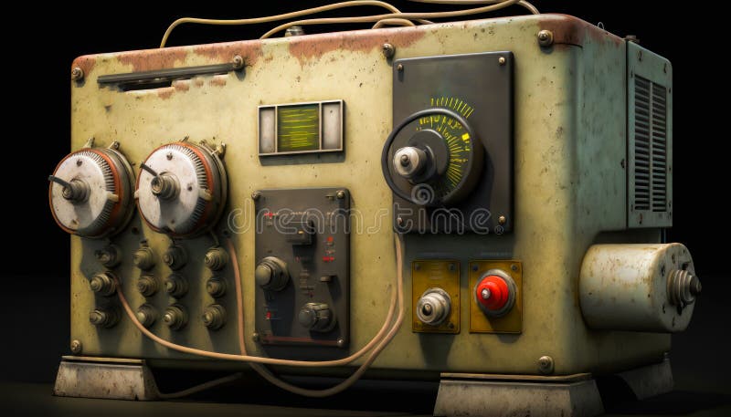 3d Model of an Old Radio with Wires Coming Out of it. Generative AI ...