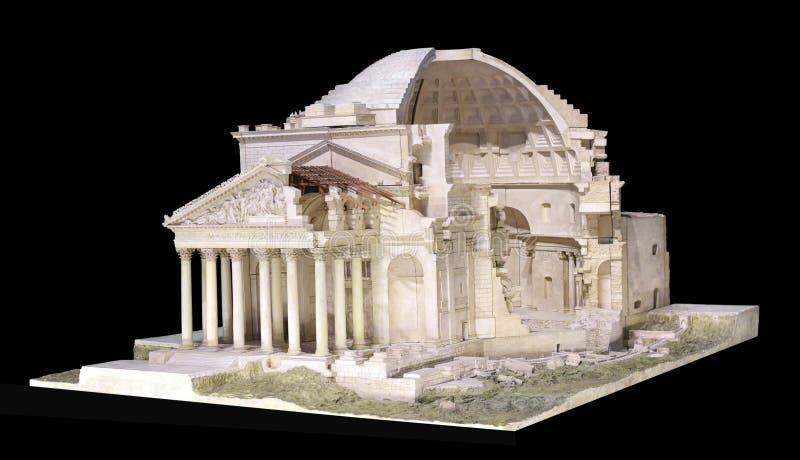 3d Model of the Pantheon in Rome Stock Image - Image of model, interior ...