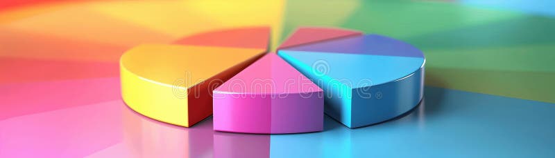 3D Model of a Pie Chart Icon Symbolizing Risk Management with a ...