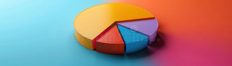 3D Model of a Pie Chart Icon Symbolizing Risk Management with a ...