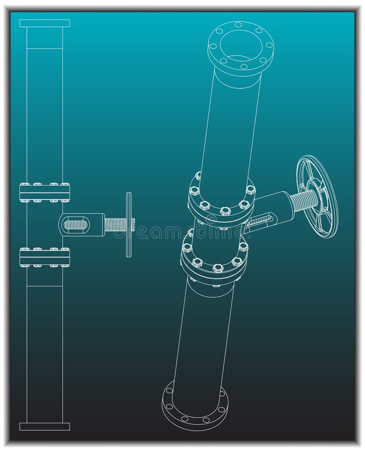 3d model of an pipeline stock vector. Illustration of energy - 112611850