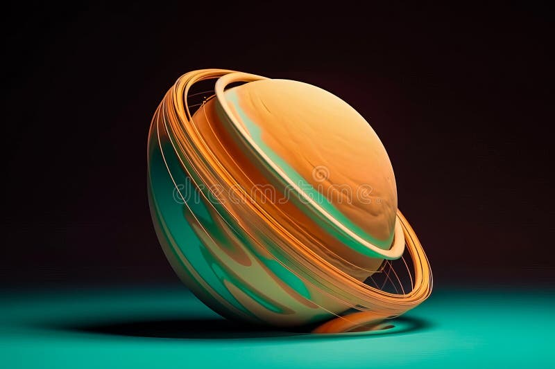 3d Model of the Planet Saturn. Generative AI Stock Illustration ...