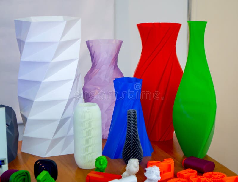 3D Model Printed Model on 3d Printer from Hot Molten Plastic. Stock ...