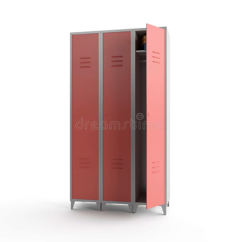 Open Red Lockers