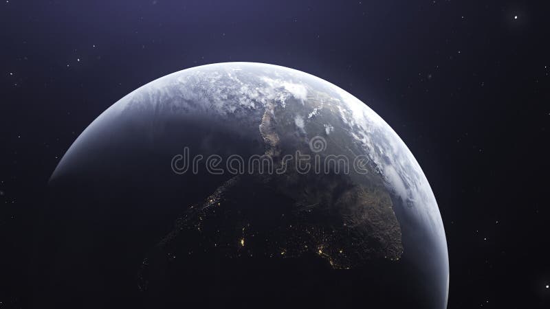 3D Model of Rotating Planet. Motion. Naturalistic Animation of Rapidly ...