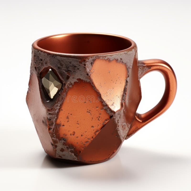 3d Model of Rust-colored Diamond Mug with Bumpy Finish Stock ...