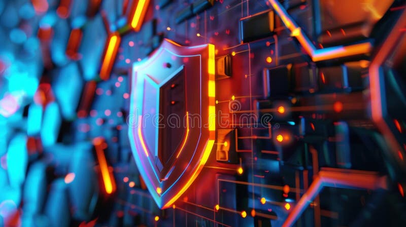 3D Model of a Safety Icon Representing Risk Management with a Vibrant ...