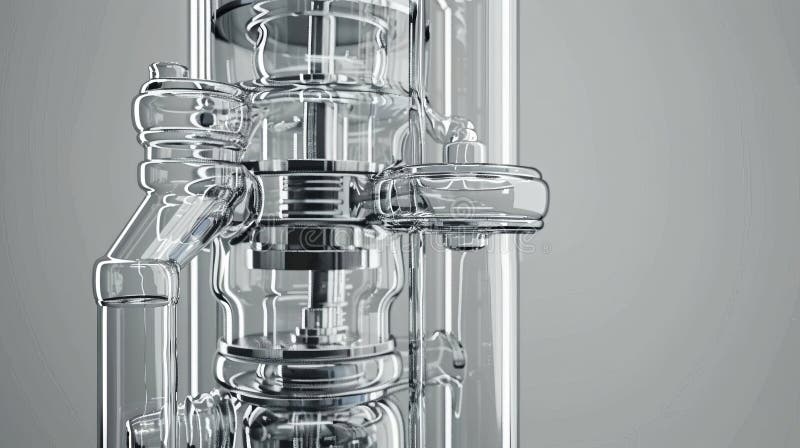 3D Model of Seethrough Glass Water Pipe for Enhanced Visual Effect ...