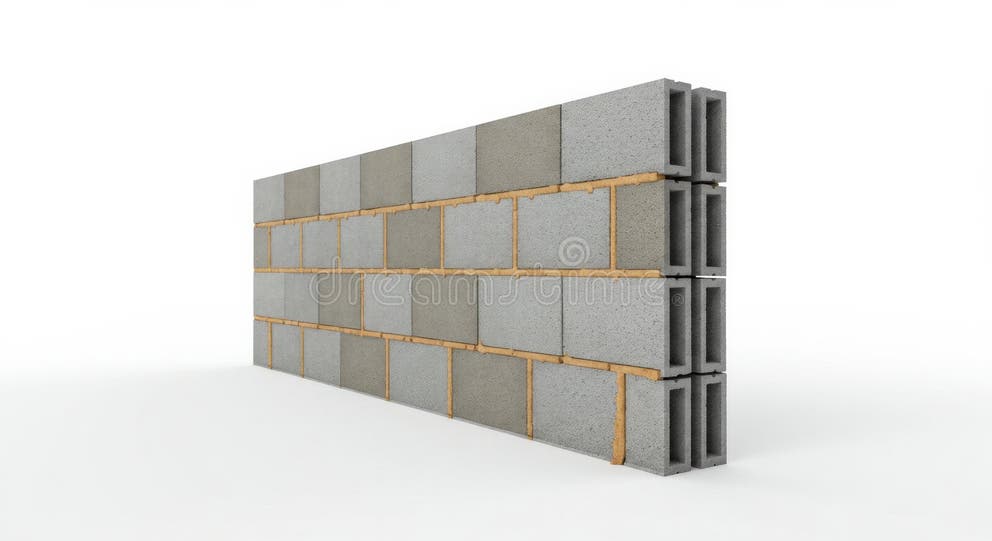 Cavity Wall Construction: a Detailed 3D Model of Brick and Blockwork ...