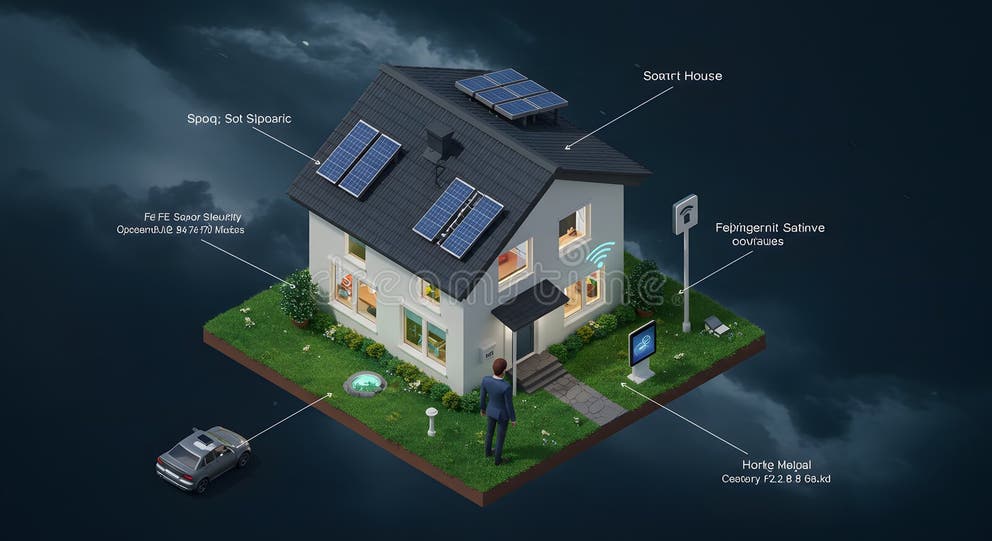 Smart Home Visualization stock image. Image of energy - 372915189