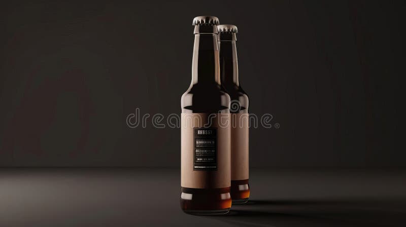 3D Model of Sleek and Modern Craft Beer Bottle Design with Minimalist ...