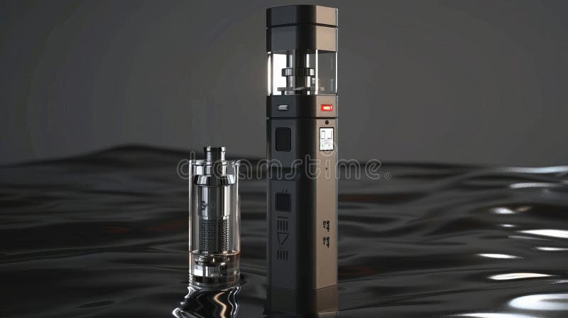 3D Model of Sleek and Modern Vape Device with Glass Tank and LED ...