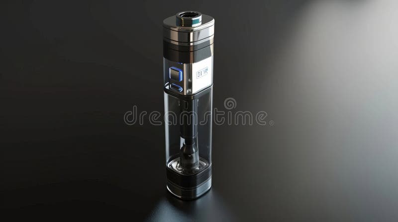 3D Model of Sleek and Modern Vape Device with Glass Tank and LED ...