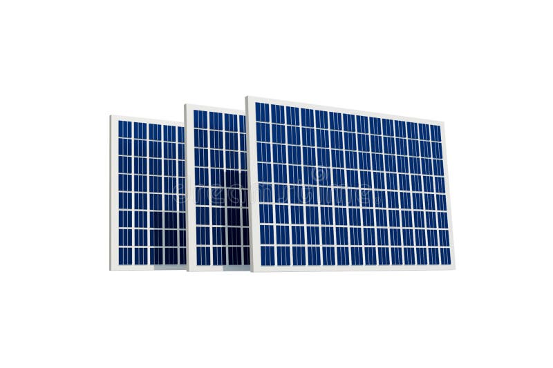3D Model of Solar Panel on White Background, Eco Energy, Energy Stock ...