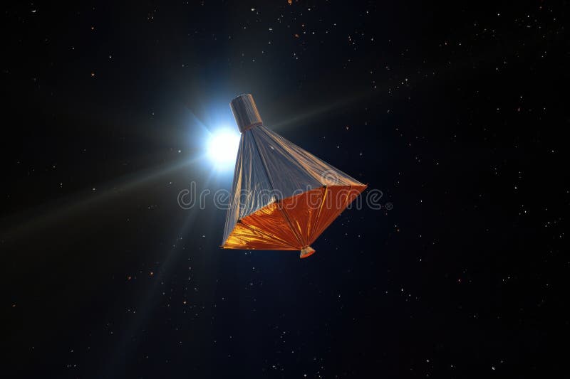 3d Model of Solar Sail Spacecraft in Space Stock Image - Image of space ...
