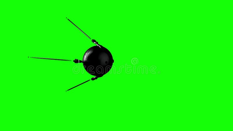 A 3d Model of Space Satellite, Futuristic Sputnik Model Animation ...