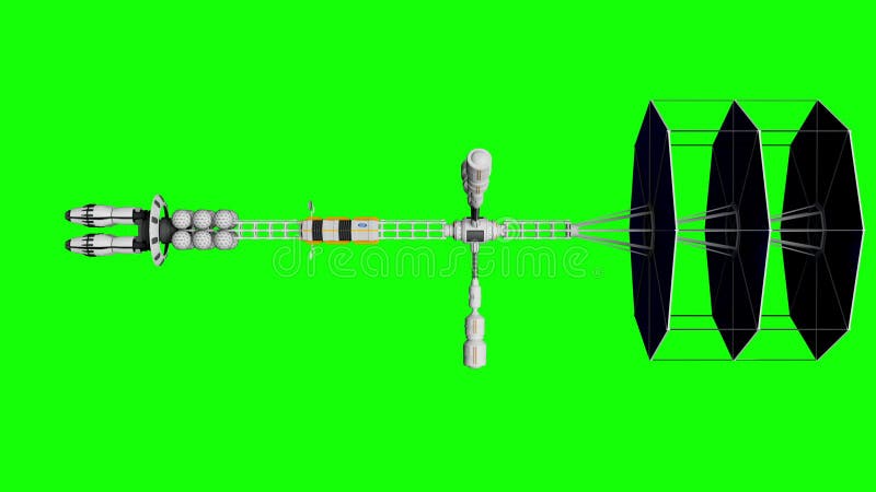 A 3d Model of Space Satellite, Futuristic Sputnik Model Animation ...