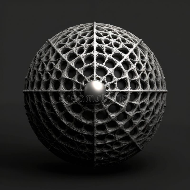 3d model of sphere stock illustration. Illustration of geometric ...