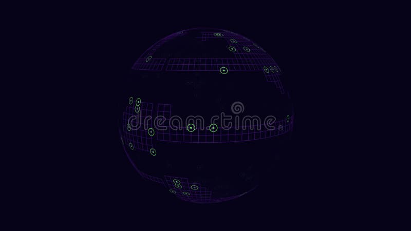 3d Model of Sphere with Grid Pattern Hexagonal Circles Connected by ...