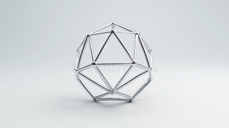 A 3D Model of a Sphere with a Network of Interconnected Lines. Stock Illustration - Illustration ...