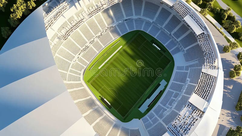 A 3D Model of a Stadium Showing Its Layout and Seating Arrangements ...