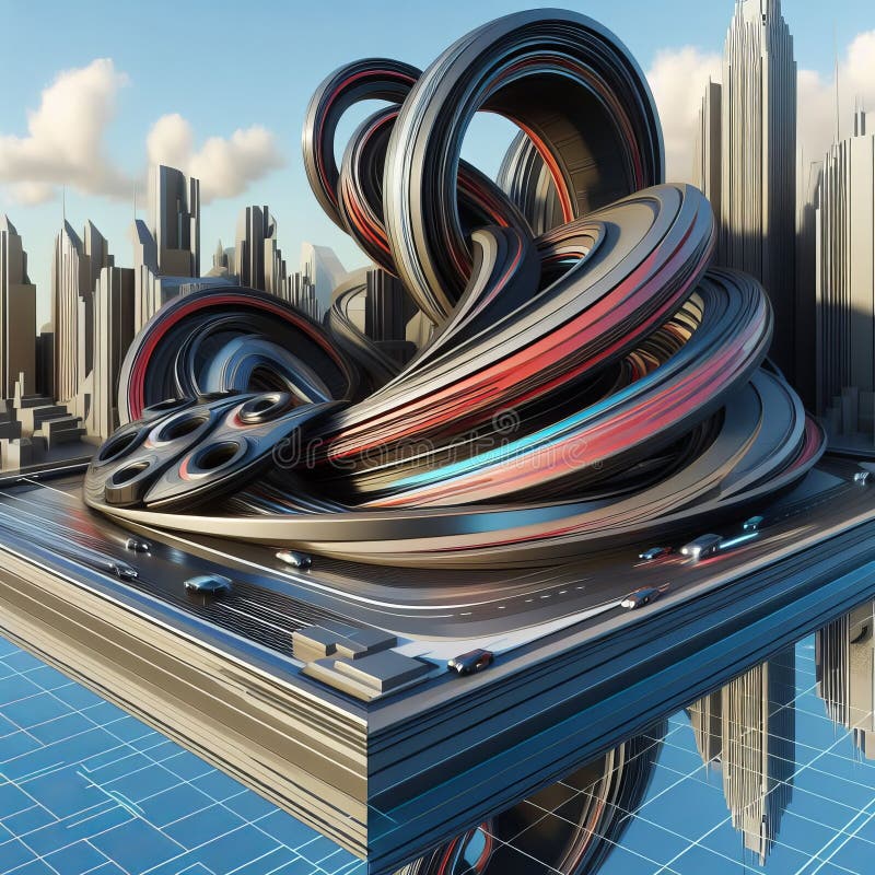 D Model in the Style of Futurism a Representation of Stock Image ...