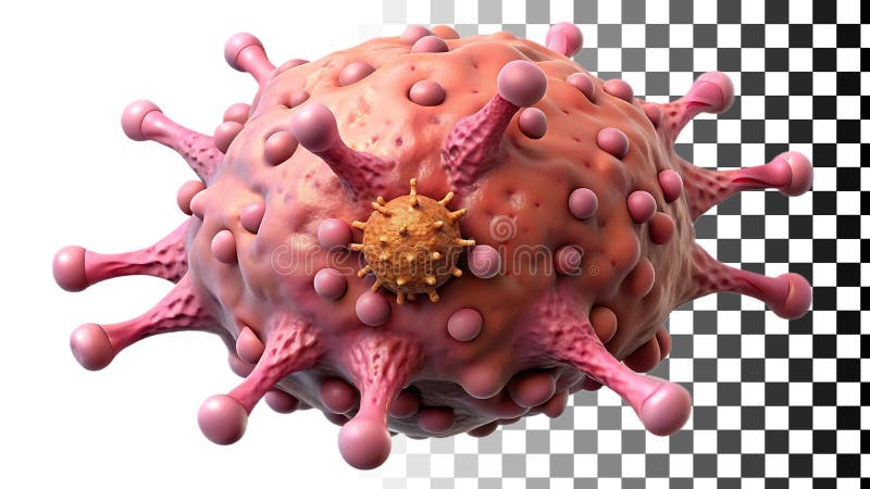 Stylized Virus Cell Bacteria Microbe Spiky Structure Model Png ...